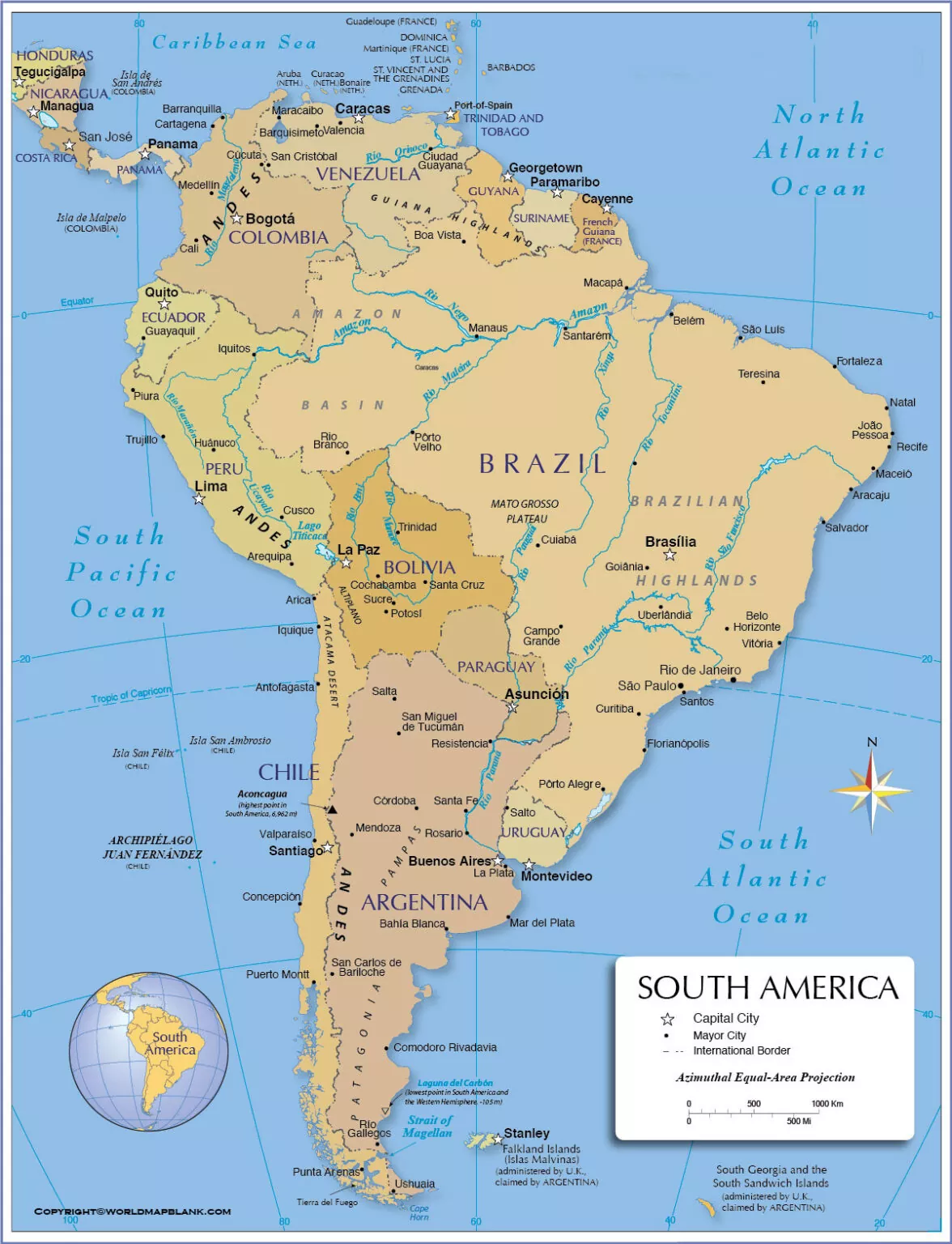 Map of Argentina – Argentina Map with Cities [PDF] - Printable World Maps