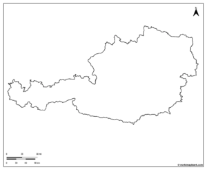 Austria Map Outline – Blank Map of Austria [PDF] - Printable World Maps