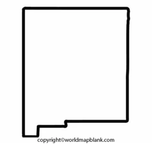 Printable Blank Map of New Mexico -Outline Transparent map - Printable ...