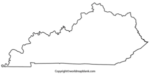 Printable Blank Map of Kentucky – Outline, Transparent map - Printable ...