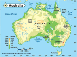 Printable Australia Physical Map | Map of Australia Physical ...