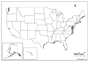 Blank Map of the United States – Blank USA Map [PDF] - Printable World Maps