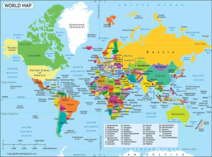 Labeled Map of the World – Easy Reference PDF