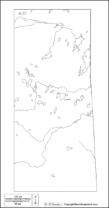 Printable Blank Map of Saskatchewan – Outline, PNG Map - Printable ...