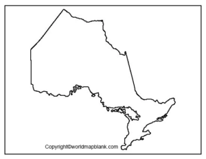 Printable Blank Map of Ontario – Outline, Transparent Map - Printable ...