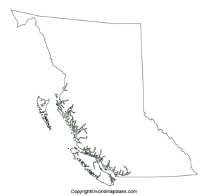 Printable Blank Map of British Columbia – Outline, PNG Map - Printable ...