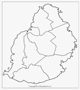 Printable Blank Map of Mauritius – Outline for Learning
