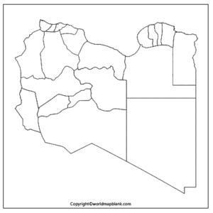 Printable Blank Map of Libya – Outline for Geography Use