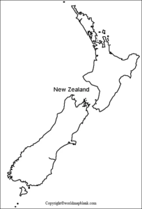 Printable Blank Map of New Zealand – Outline Transparent map ...