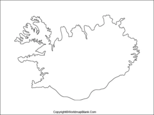 Printable Blank Map of Iceland – Outline, Transparent, PNG Map ...
