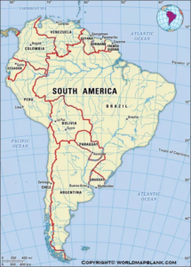 South America Mountains Map | Map of South America Mountains ...