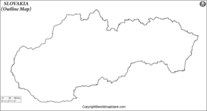 Printable Blank Map of Slovakia – Outline, Transparent, PNG map ...