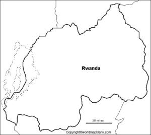 Printable Blank Map of Rwanda – Outline, Transparent, PNG map ...