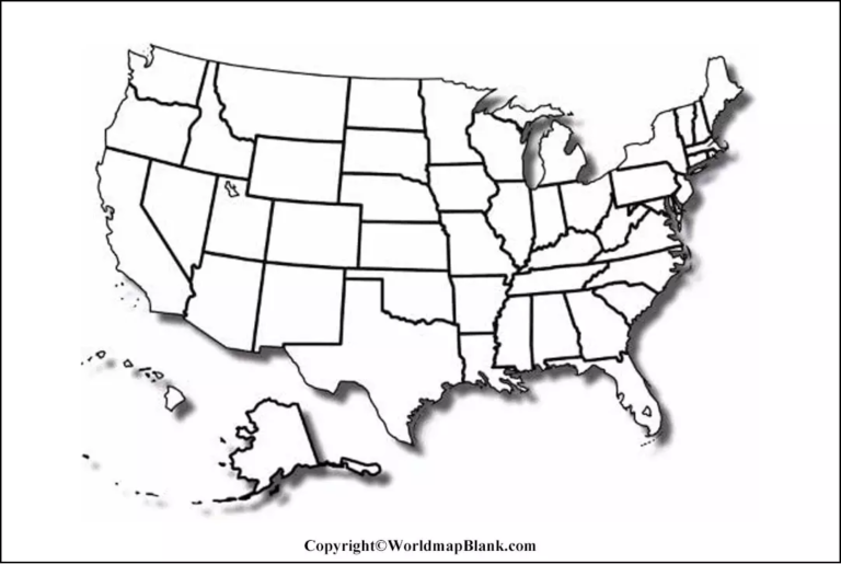 Blank Map of the United States – Blank USA Map [PDF] - Printable World Maps