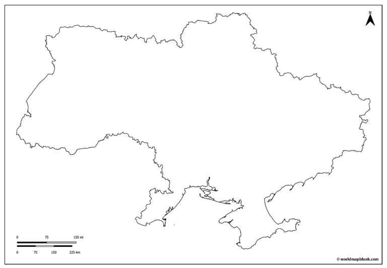 Blank Map of Ukraine – Outline Map of Ukraine [PDF] - Printable World Maps