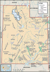 Labeled Map of Utah with Capital & Cities - Printable World Maps