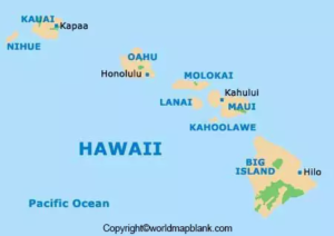 Labeled Map of Hawaii with Capital & Cities - Printable World Maps