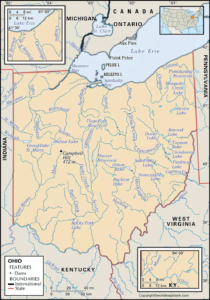 Labeled Map of Ohio with Capital & Cities - Printable World Maps