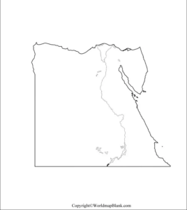 Blank Map of Egypt – Outline, Transparent, PNG Map - Printable World Maps