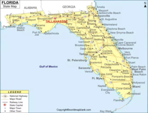 Labeled Map of Florida with Capital & Cities - Printable World Maps