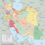 Labeled Map of Iran with States, Capital & Cities - Printable World Maps