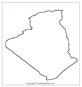 Printable Blank Map of Algeria – Outline, Transparent, PNG Map ...