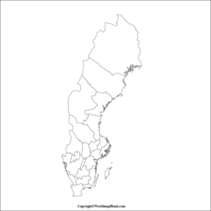 Printable Blank Map of Sweden – Outline, Transparent, PNG map ...