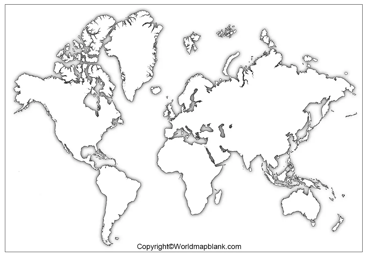 Printable Blank World Map – World Map Blank [PDF] - Printable World Maps