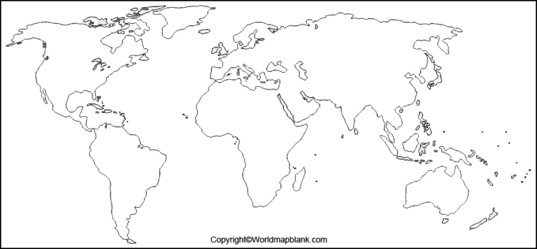 Printable Blank World Map – World Map Blank [PDF] - Printable World Maps