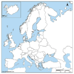 Printable Blank Map of Europe – Europe Outline Map [PDF] - Printable ...