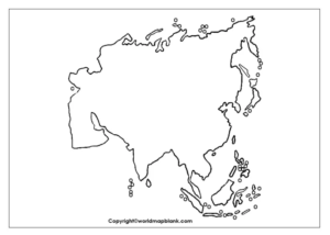 Printable Blank Map of Asia – Map of Asia Blank [PDF] - Printable World ...